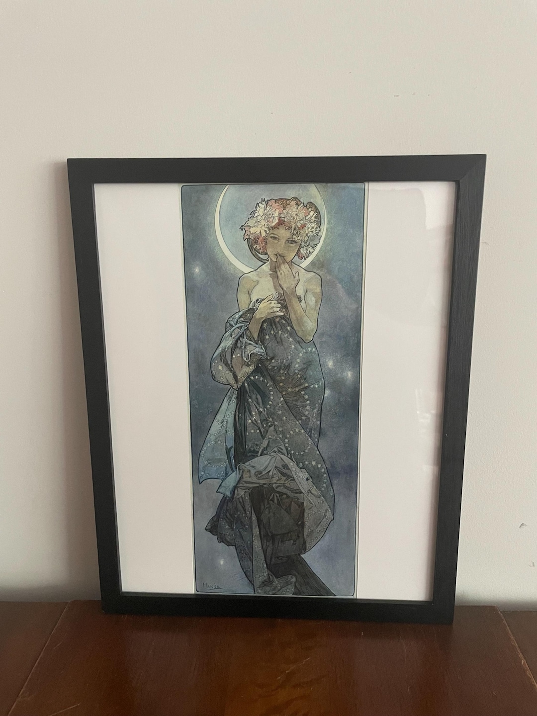 Alphonse Mucha Moon and Stars (1902) Framed Print 12x15 Art Nouveau ...
