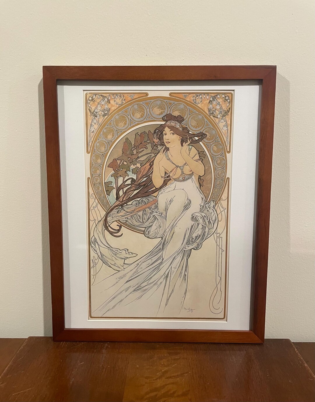 Alphonse Mucha Muse of Music the Arts Series Framed Print 12x15 Art ...