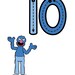 Sesame Street Table Numbers - Customizable Printable Designs, Digital ...