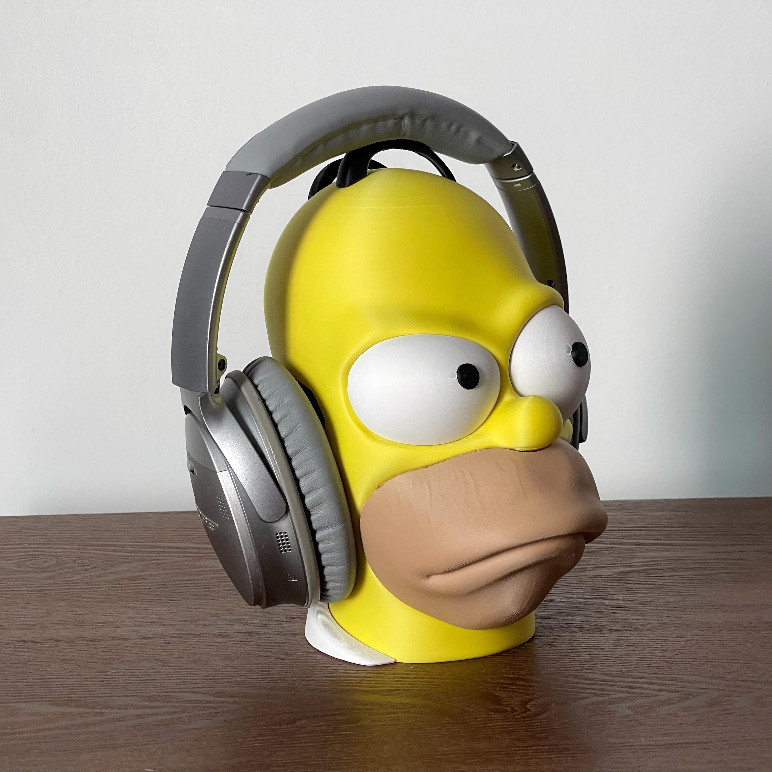 Homer Simpson Headphone Stand Funny Gamer Headset Holder Unique Desk ...