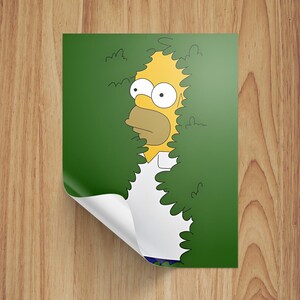 Homer Bush Meme Sticker | Funny Homer Simpson Sticker | Perfect for ...