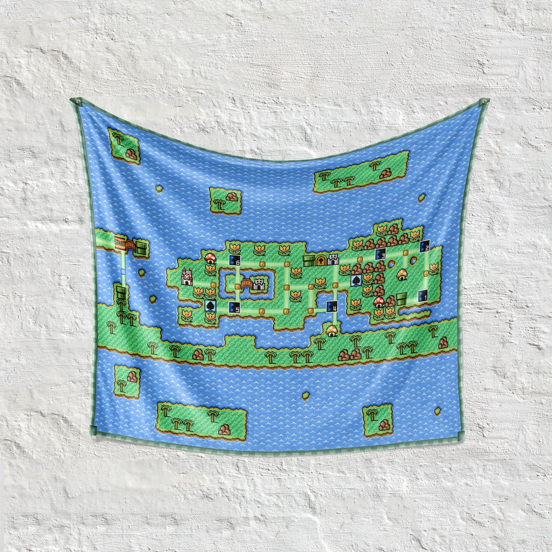 Super Mario 3 - World Map 04 (giant Land) Warm Blanket - Etsy