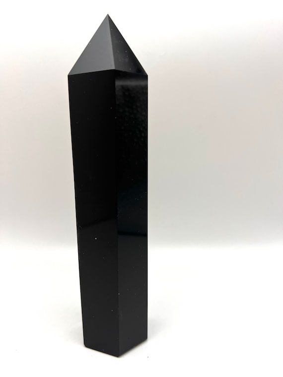 Large Obsidian Tower Over 6 Inch Obsidian Tower Black | Etsy