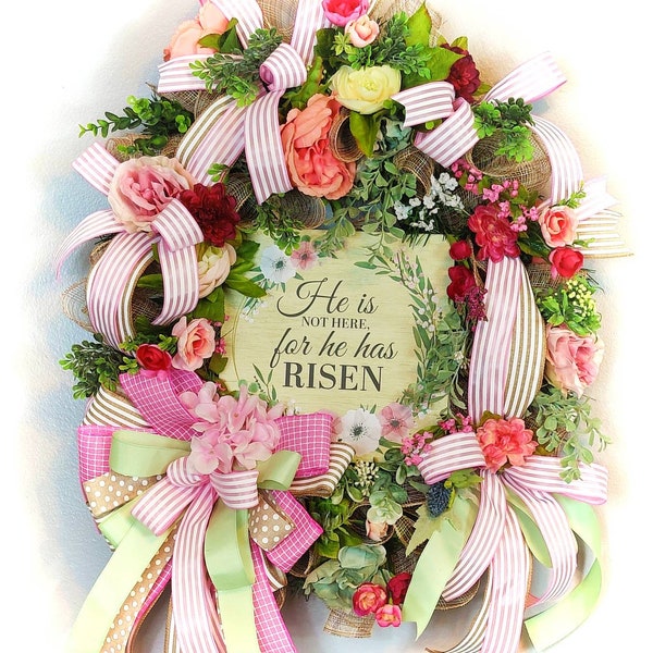 Religious Easter Wreath - Etsy