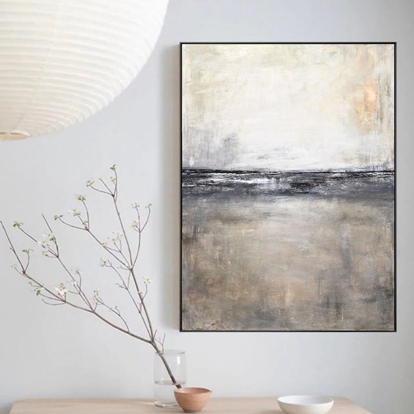 Grey Abstract Art - Etsy