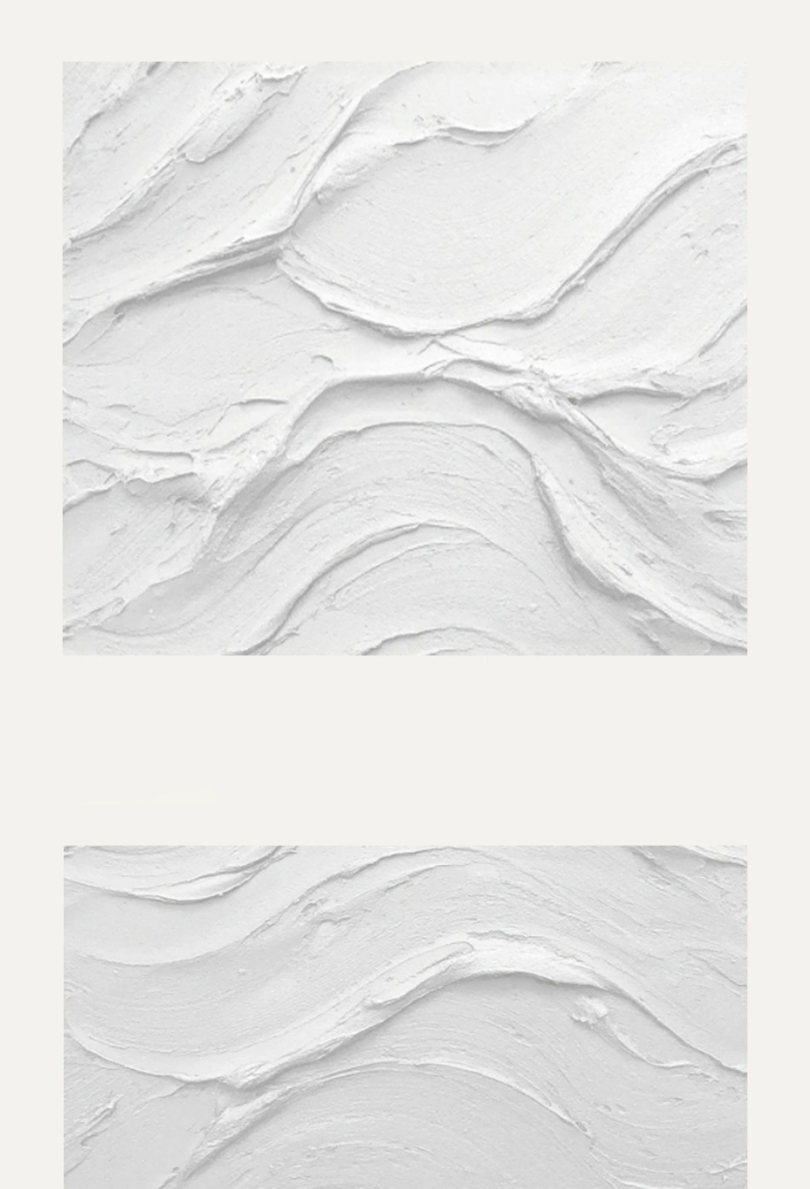 Large White Abstract Painting White 3D Textured Painting Set - Etsy