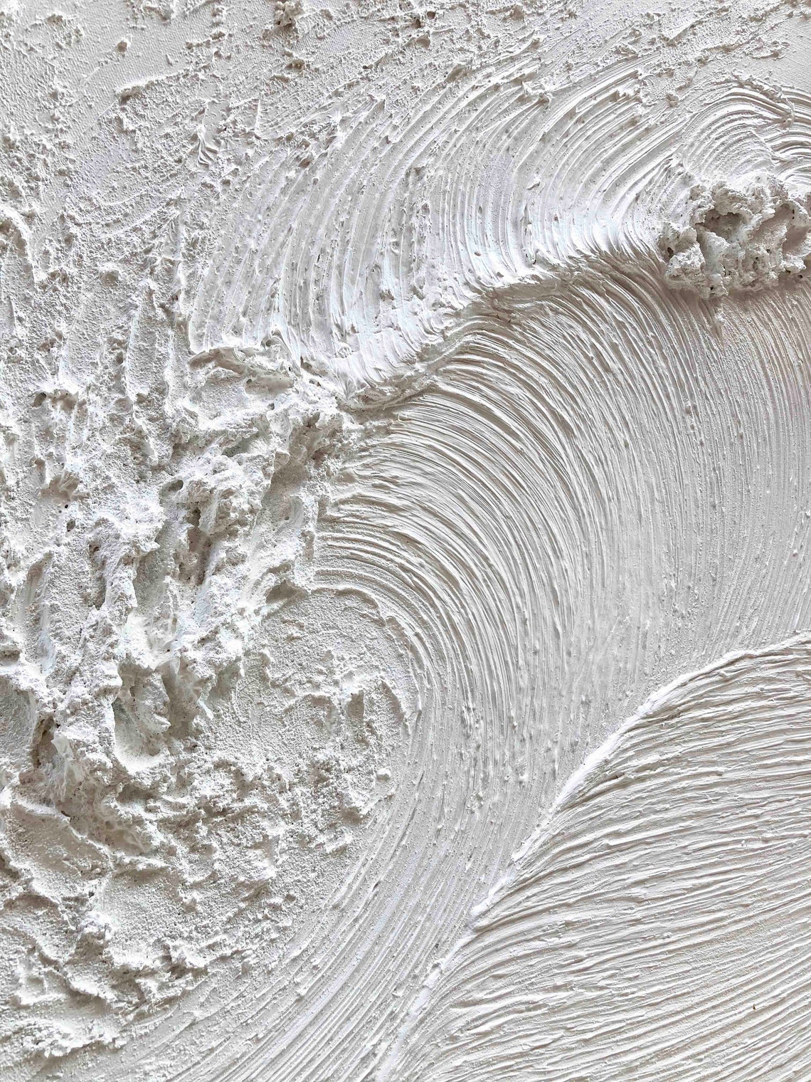 Large White Ocean Wave Abstract Wall White 3D Texture Painting - Etsy