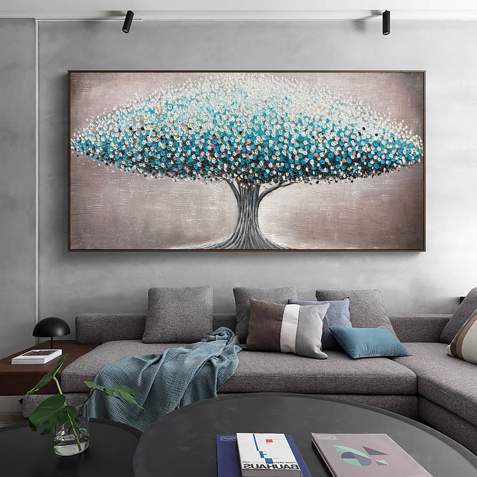 Extra Large Wall Art Abstract Tree Art Tree Painting Colorful - Etsy