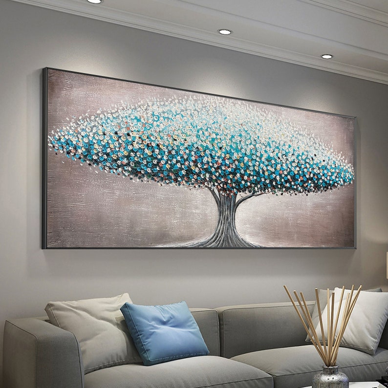 Extra Large Wall Art Abstract Tree Art Tree Painting Colorful - Etsy