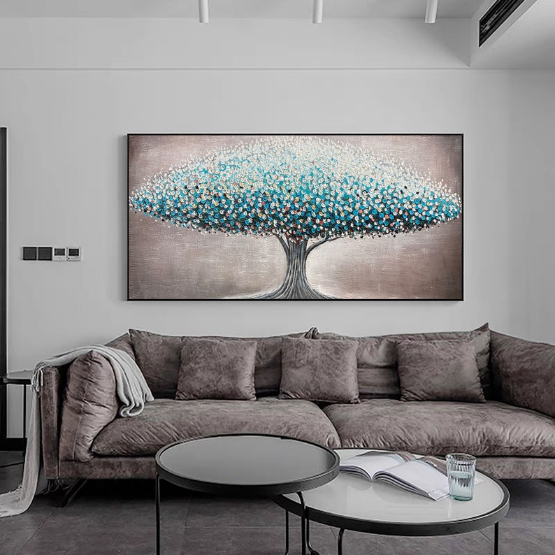 Extra Large Wall Art Abstract Tree Art Tree Painting Colorful - Etsy
