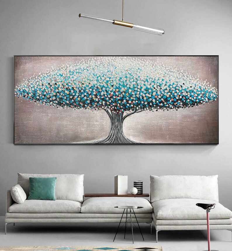 Extra Large Wall Art Abstract Tree Art Tree Painting Colorful - Etsy