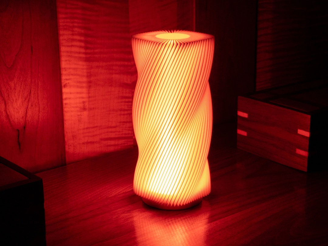 Small Table Lamp " Yuzen Twist " With Dimmable Switch | Soft Glow Lamp ...