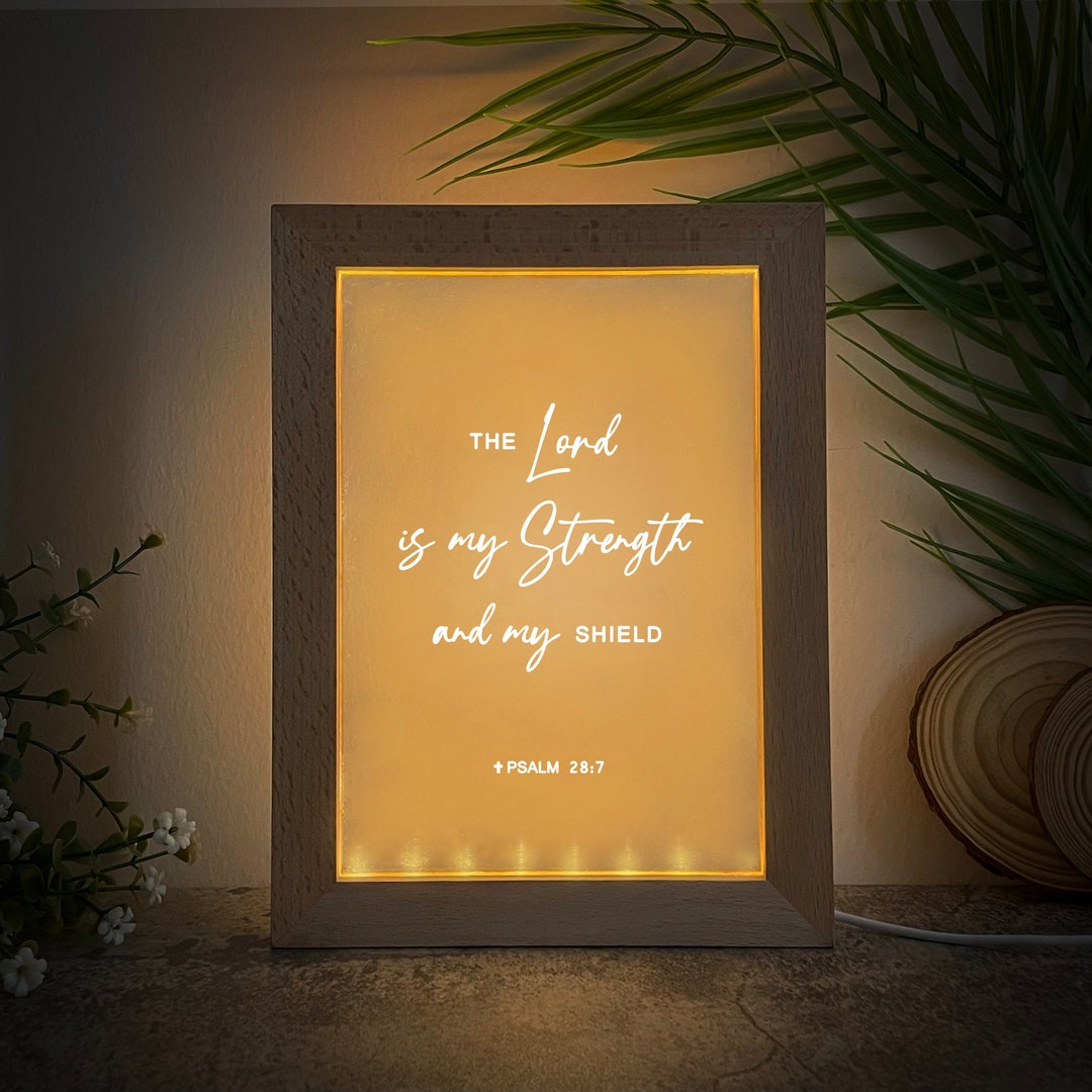 Custom Bible Verse LED Light, Personalized Bible Verse Print Night ...