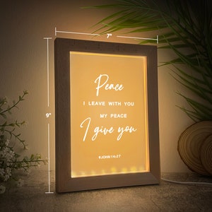 Custom Bible Verse LED Light, Personalized Bible Verse Print Night ...