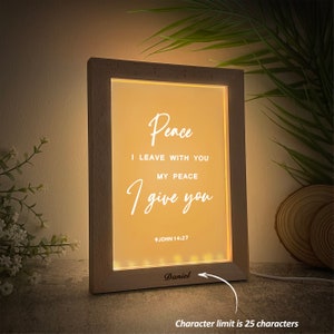 Custom Bible Verse LED Light, Personalized Bible Verse Gift, Christian ...