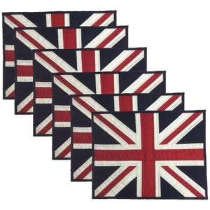 Hand Quilted Hand Made Placemats Tablemats Patchwork Union Jack British ...