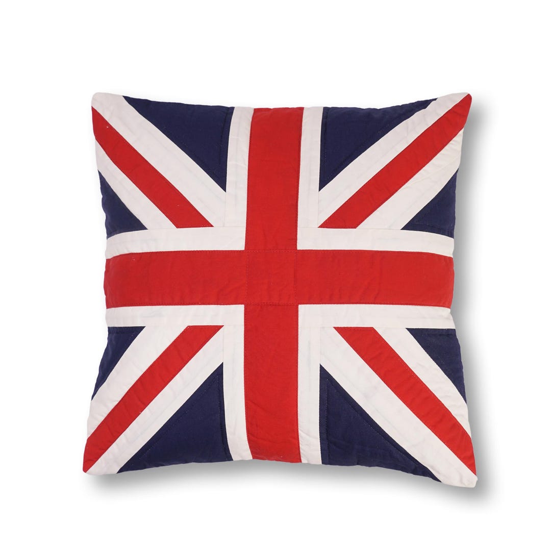 Quilted Patchwork Union Jack Pillow Cover, Cushion Cover, Not Include ...