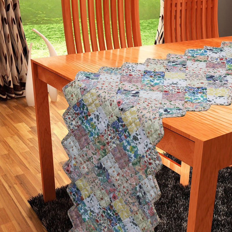 Patchwork Table Runner - Etsy