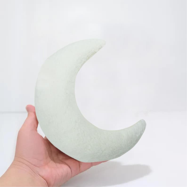 Sherpa Moon Pillow Soft Plush, Neutral Moon Pillow, Neutral Moon Decor ...