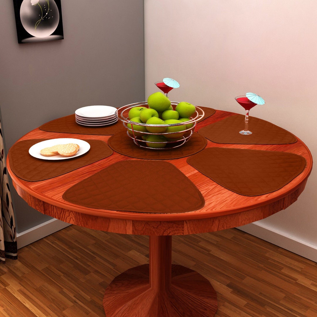 Wedge Quilted Placemat ,trivet, Pot Holder, Table Mat Burnt Orange Duck ...