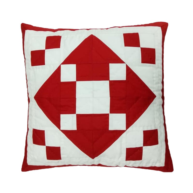 Quilted Red Throw Patchwork - Etsy