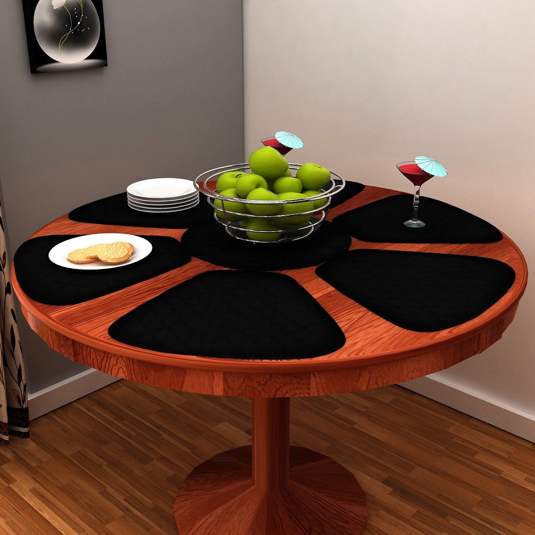Wedge Quilted Placemat ,trivet, Pot Holder, Table Mat Black Duck Cotton ...