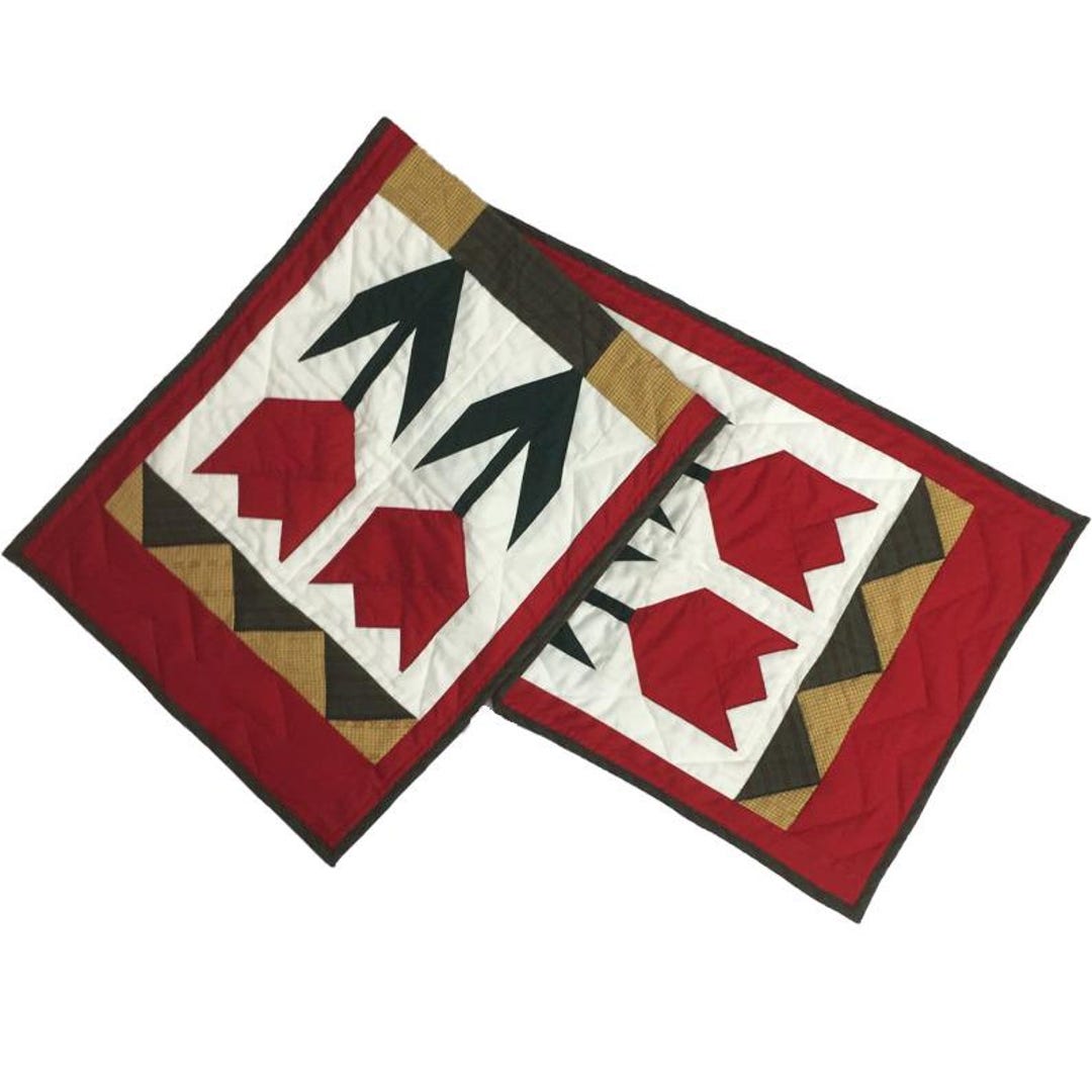 Tulip Hand Made, Hand Quilted Table Runner, Throw, Patchwork Table ...