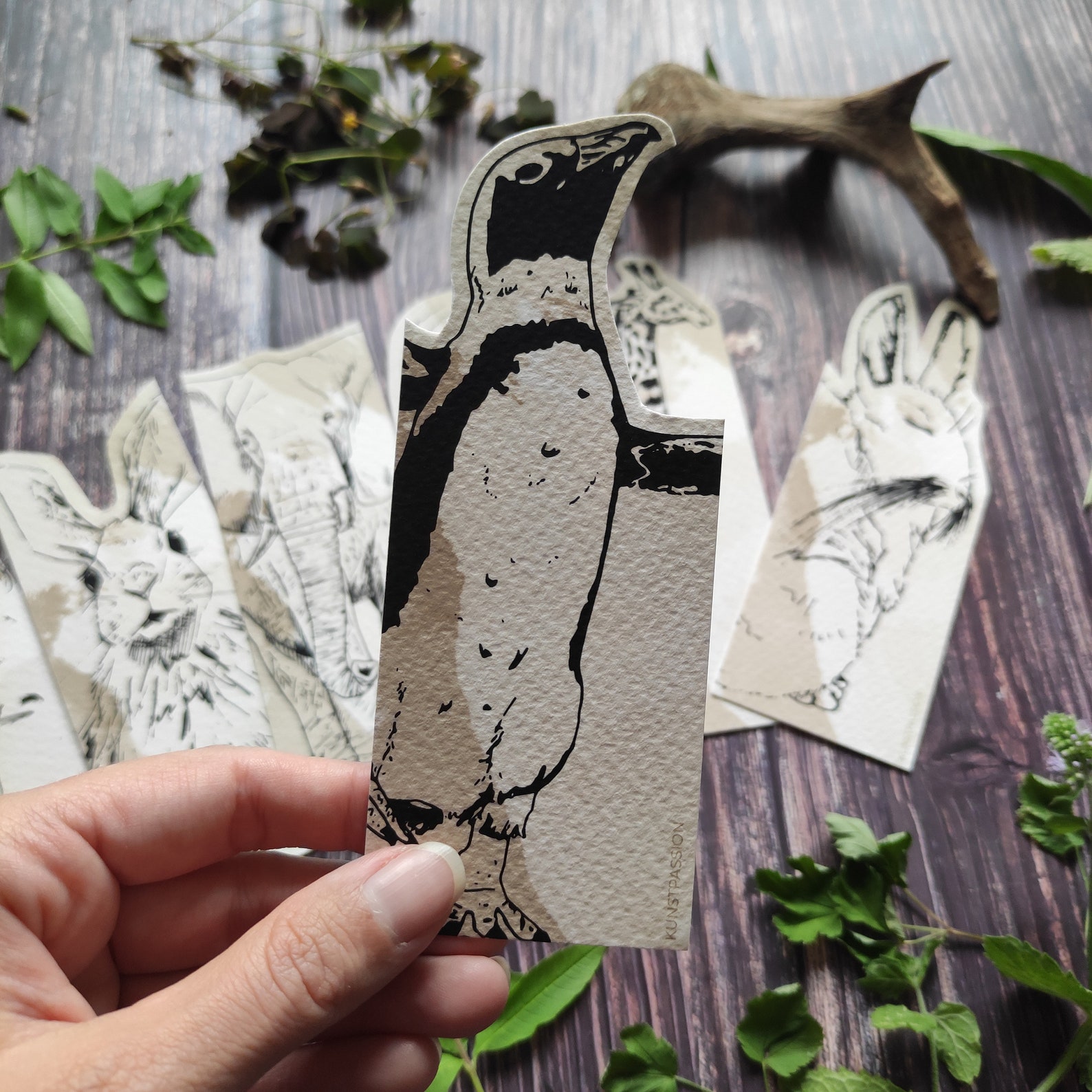 'animals' Bookmark Set: Hand Drawn Animals, Eco-friendly Paper, for ...
