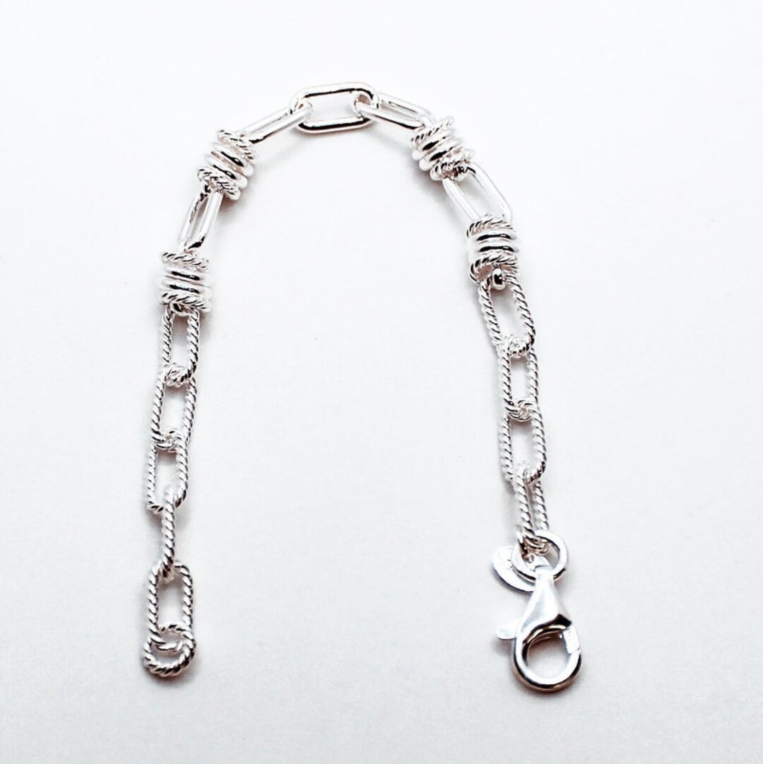 Solid 925 Silver Braided Bracelet, 6 M. - Etsy