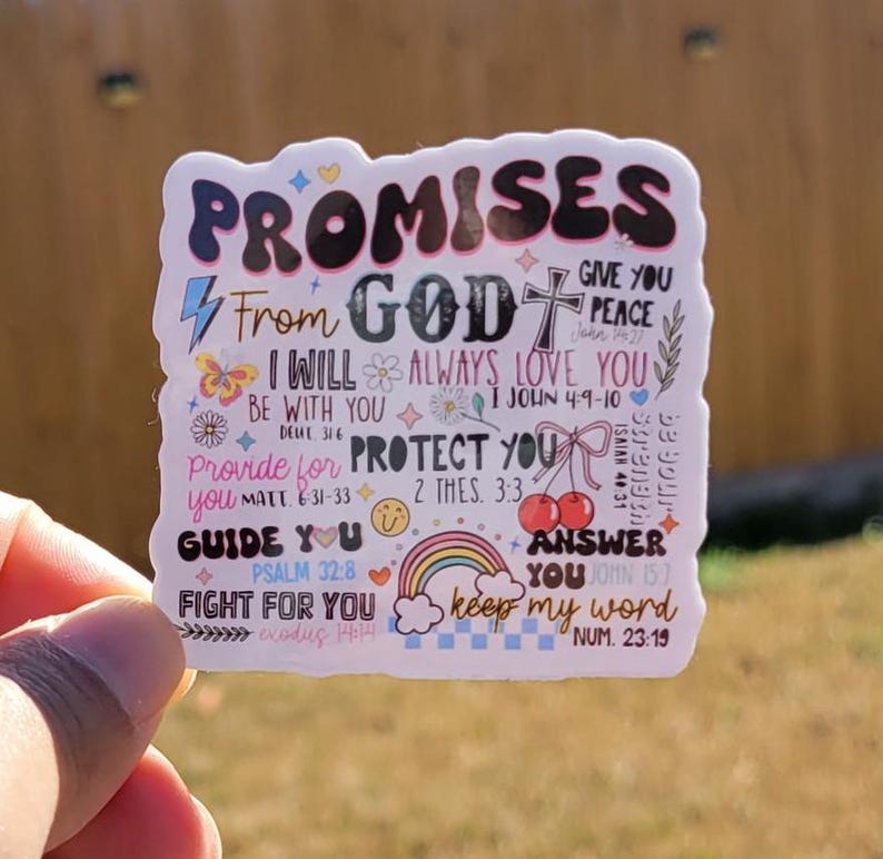 Promises From God Sticker, Faith Sticker, Religious Sticker, Christian ...