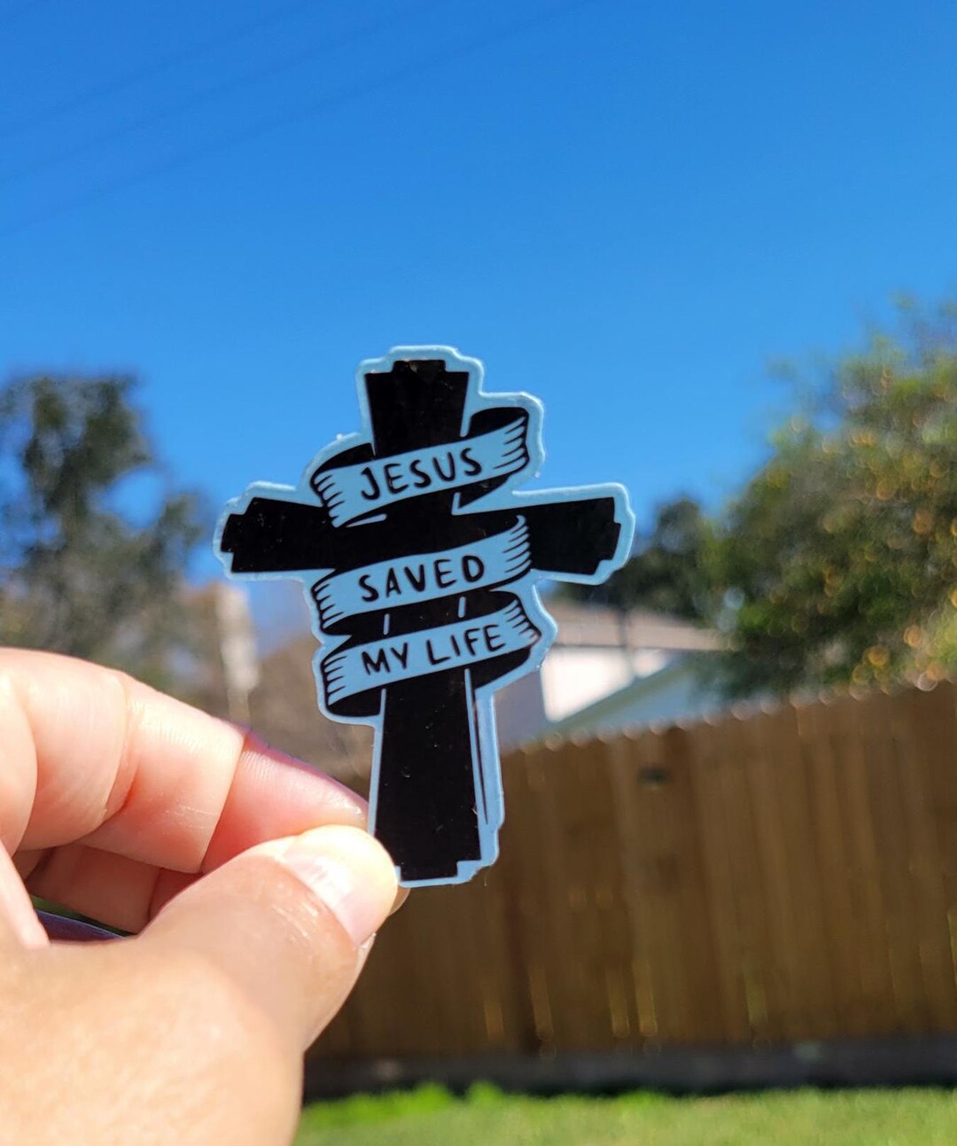 Jesus Saved My Life Sticker, Jesus Saves Sticker, Christian Sticker ...