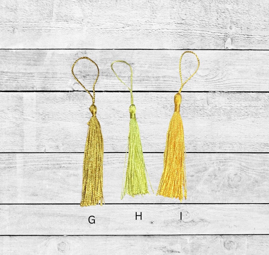 Bookmark Tassels, Silky Floss Soft Mini Tassels With Loops 20 Different ...