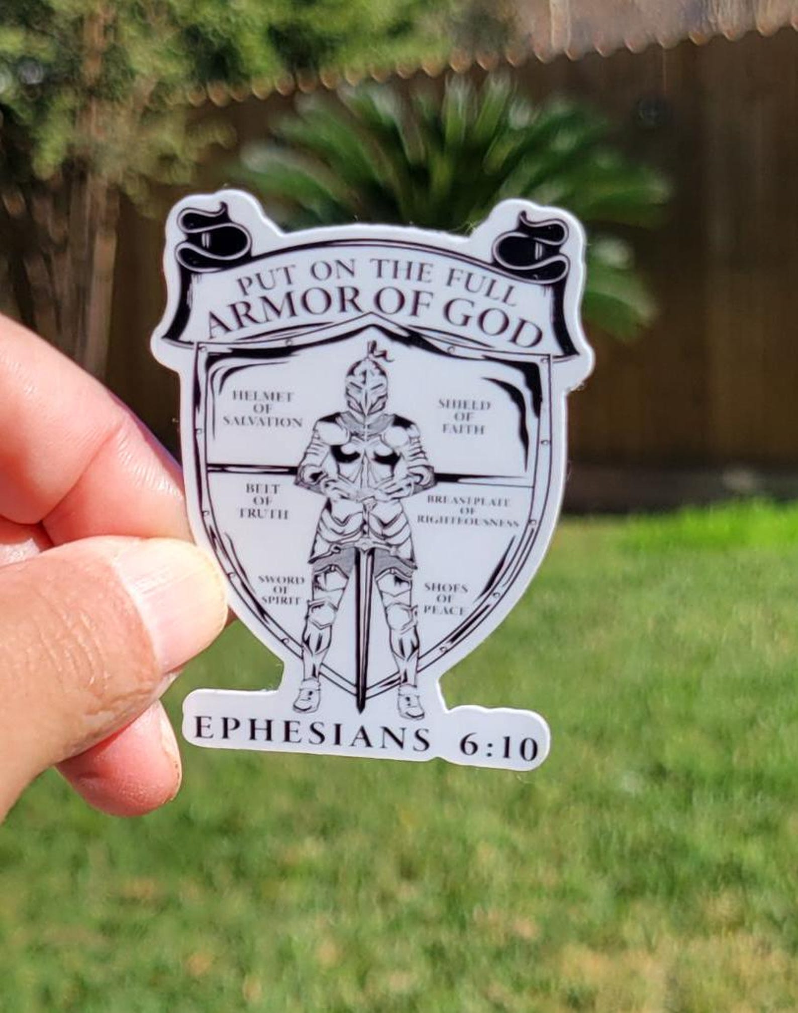 Put on the Full Armor of God Sticker, Bible Sticker, Religious Sticker ...