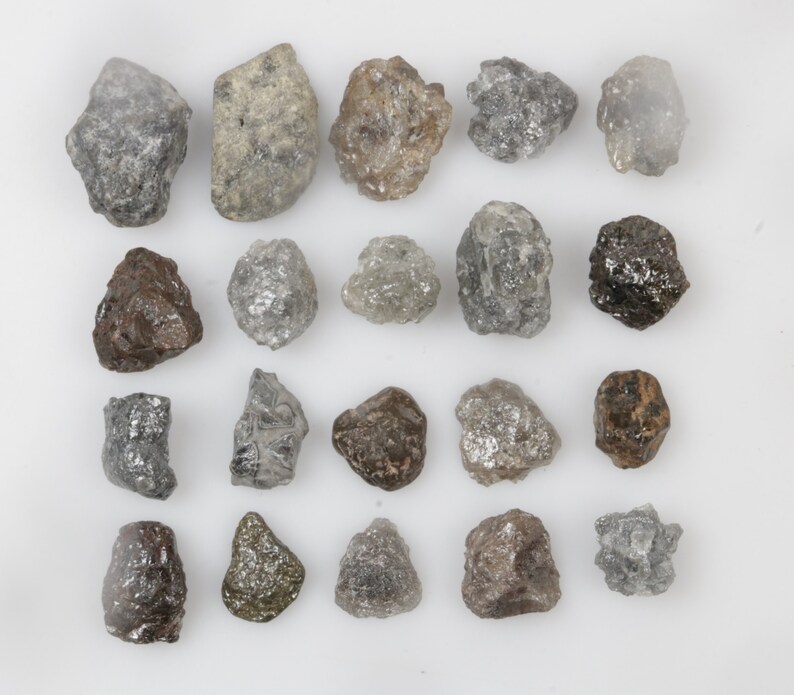 Natural Rough Diamond, Raw Diamond, Uncut Diamond, Grey Color Rough ...