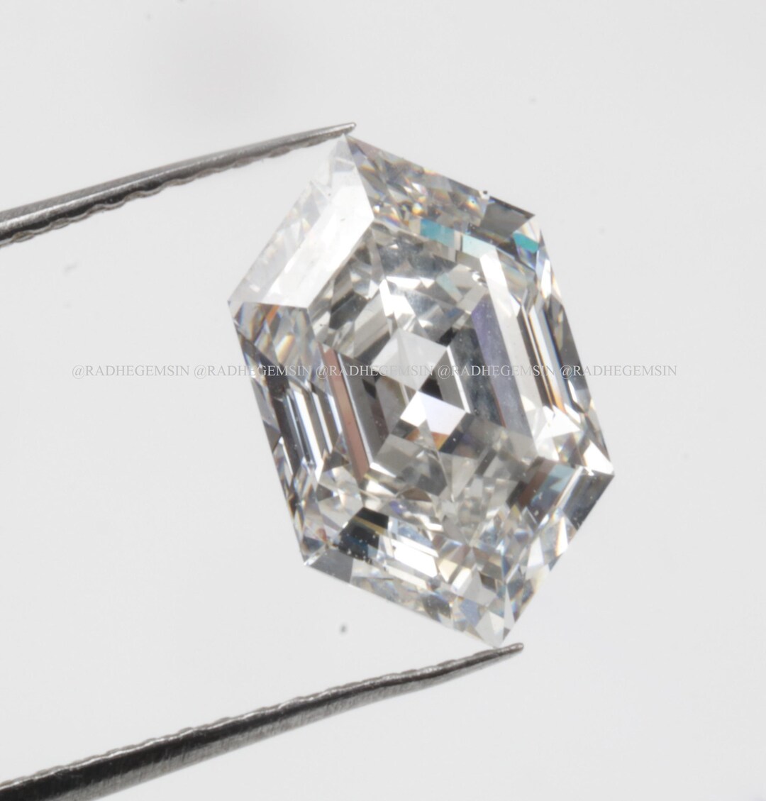 Hexagon Cut Lab Grown Diamond, Lab Created Hexagon Shape Loose Diamond ...