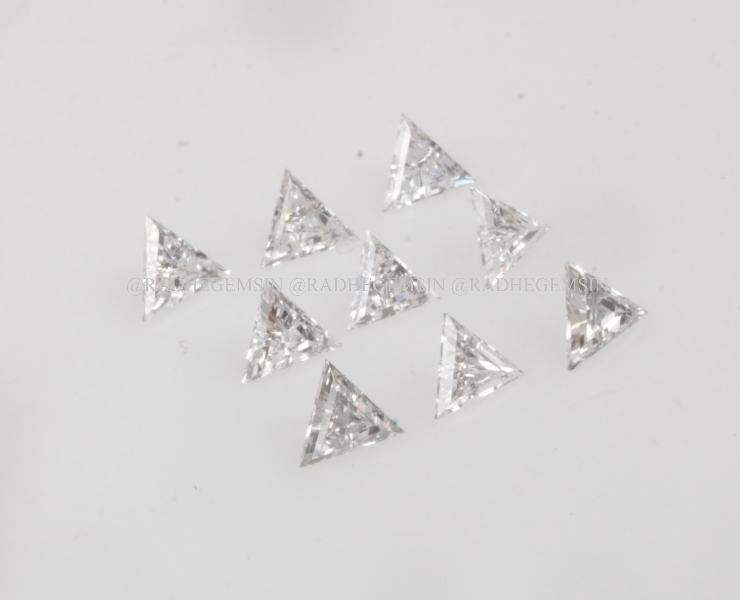Triangle Cut Lab Grown Diamond, Lab Created Triangle Shape Loose ...