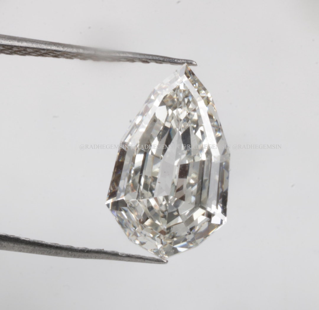Pear Cut Lab Grown Diamond, Modified Pear Step Cut Lab Grown Diamond ...