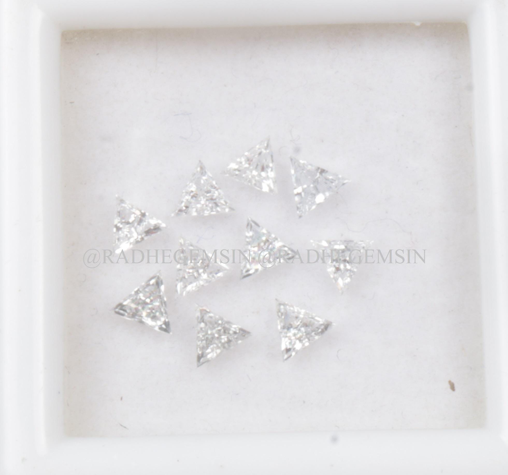 Triangle Cut Lab Grown Diamond, Lab Created Triangle Shape Loose ...
