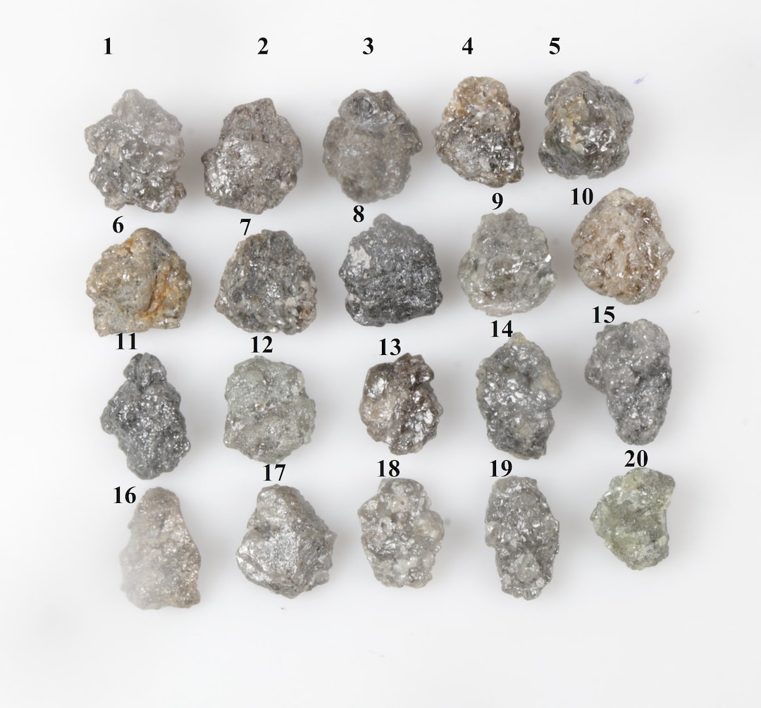 Natural Rough Diamond, Raw Diamond, Uncut Diamond, Grey Color Rough ...