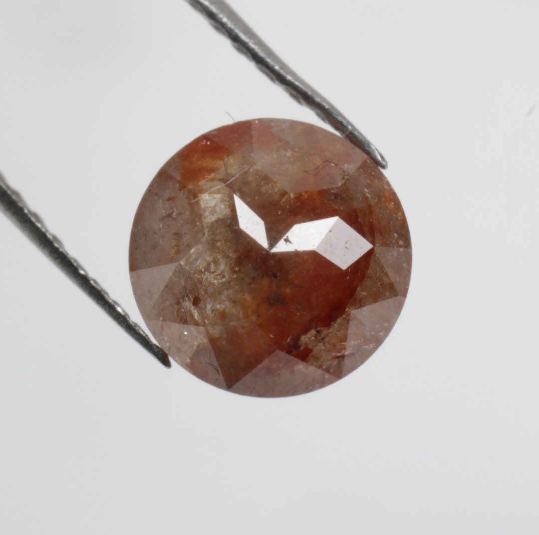 1.28 CT 6.6 MM Natural Fancy Round Rose Cut Diamond, Fancy Color for ...