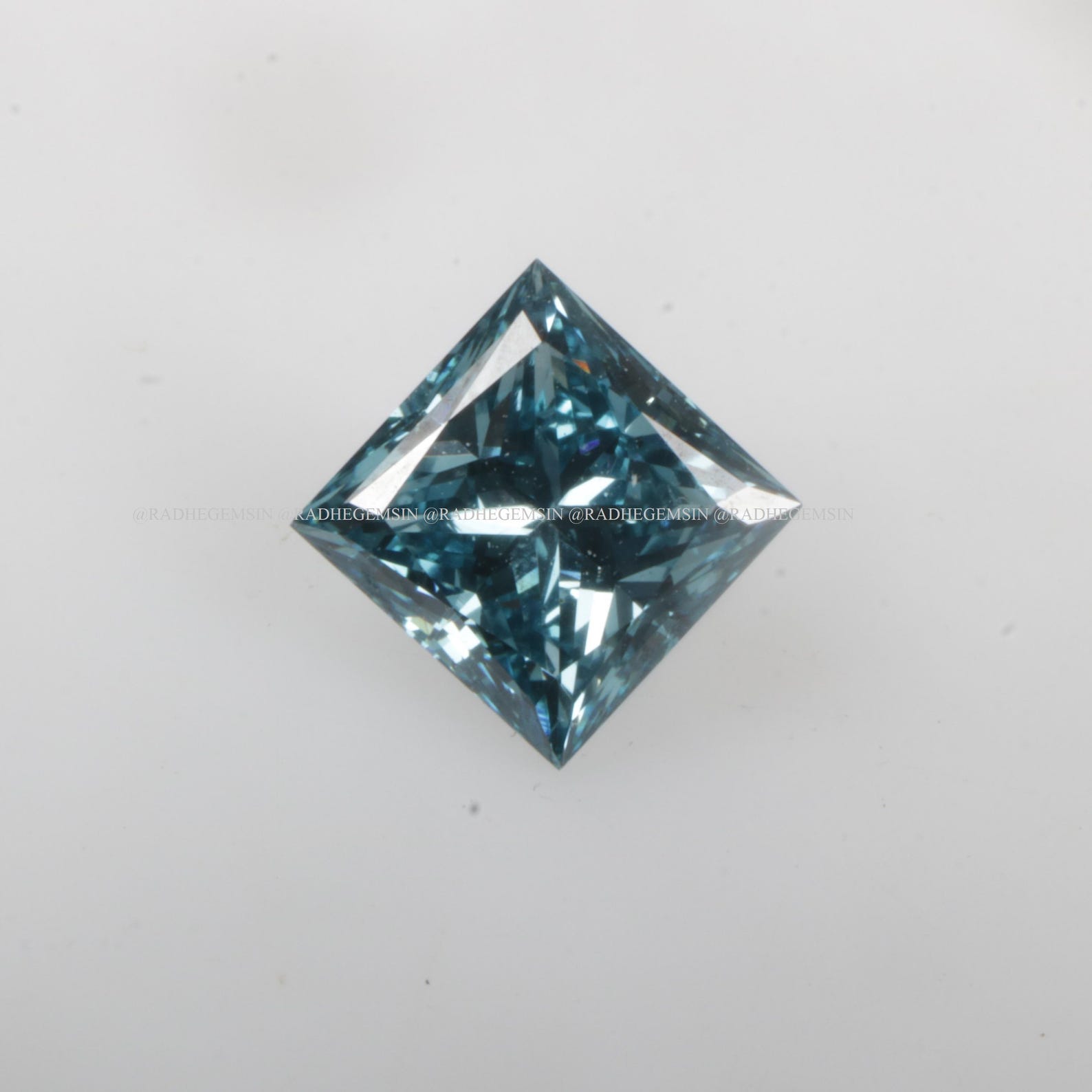Princess Cut Lab Grown Diamond, Blue Princess Cut Diamond, Blue Lab ...
