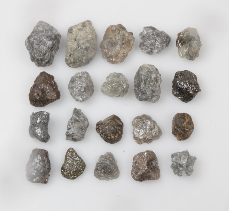 Natural Rough Diamond, Raw Diamond, Uncut Diamond, Grey Color Rough ...