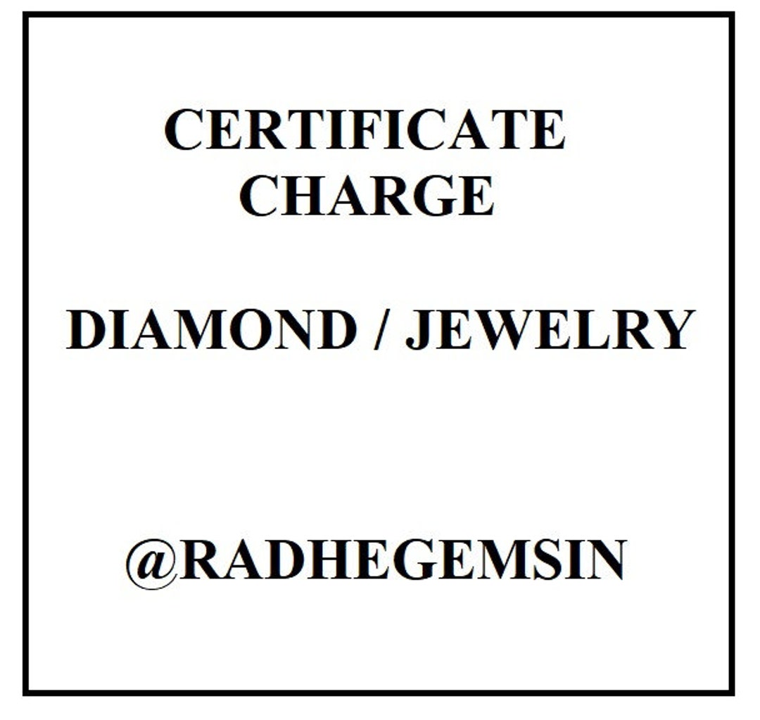 Diamond Certificate / Jewelry Certificate / Custom Listing for ...