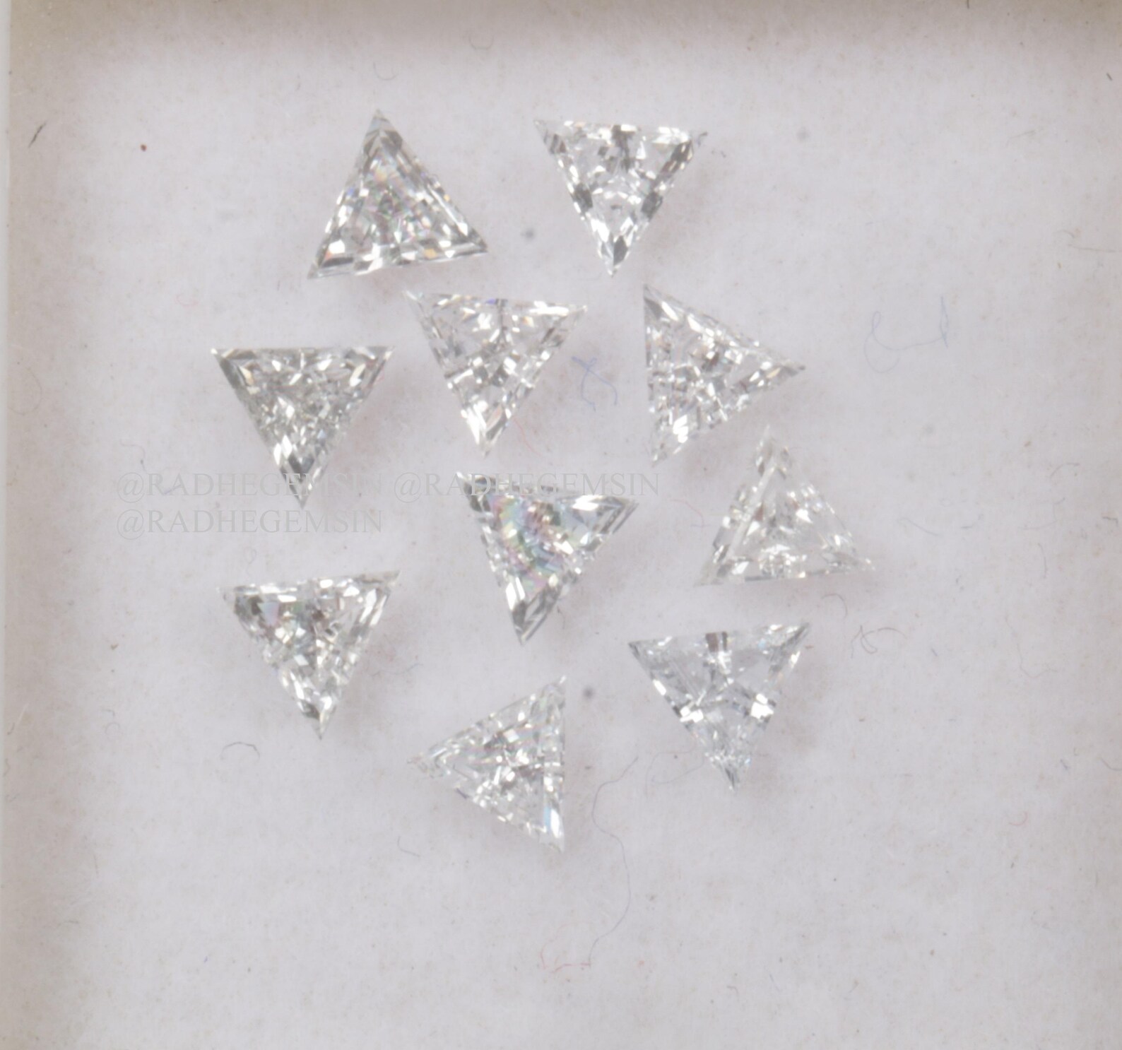 Triangle Cut Lab Grown Diamond, Lab Created Triangle Shape Loose ...