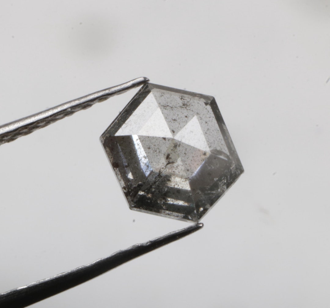 0.54 CT 6.5 X 5.1 MM Hexagon Cut Fancy Diamond, Natural Loose Hexagon ...