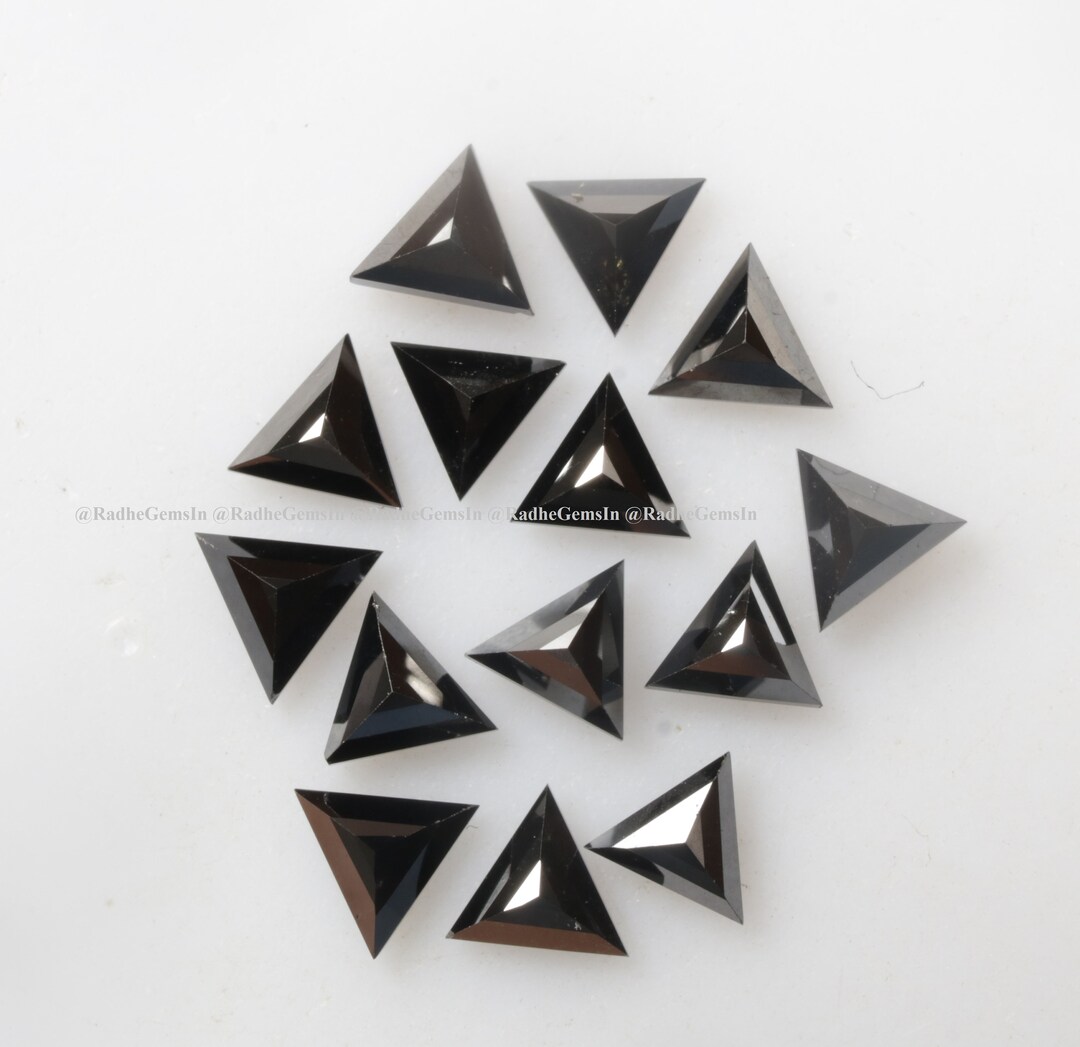 Triangle Cut Black Diamond, Natural Loose Triangle Shape Diamond ...
