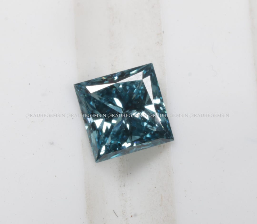 Princess Cut Lab Grown Diamond, Blue Princess Cut Diamond, Blue Lab ...