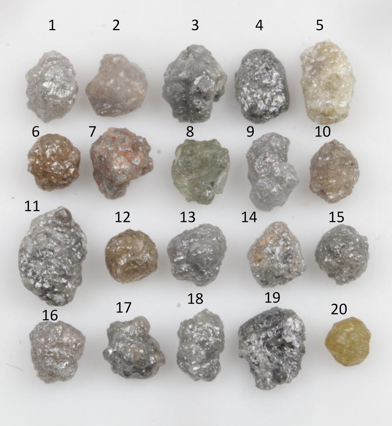 Natural Rough Diamond, Raw Diamond, Uncut Diamond, Grey Color Rough ...