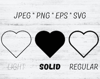 Heart SVG, PNG, EPS, Instant Download, Digital Download, Heart Png ...