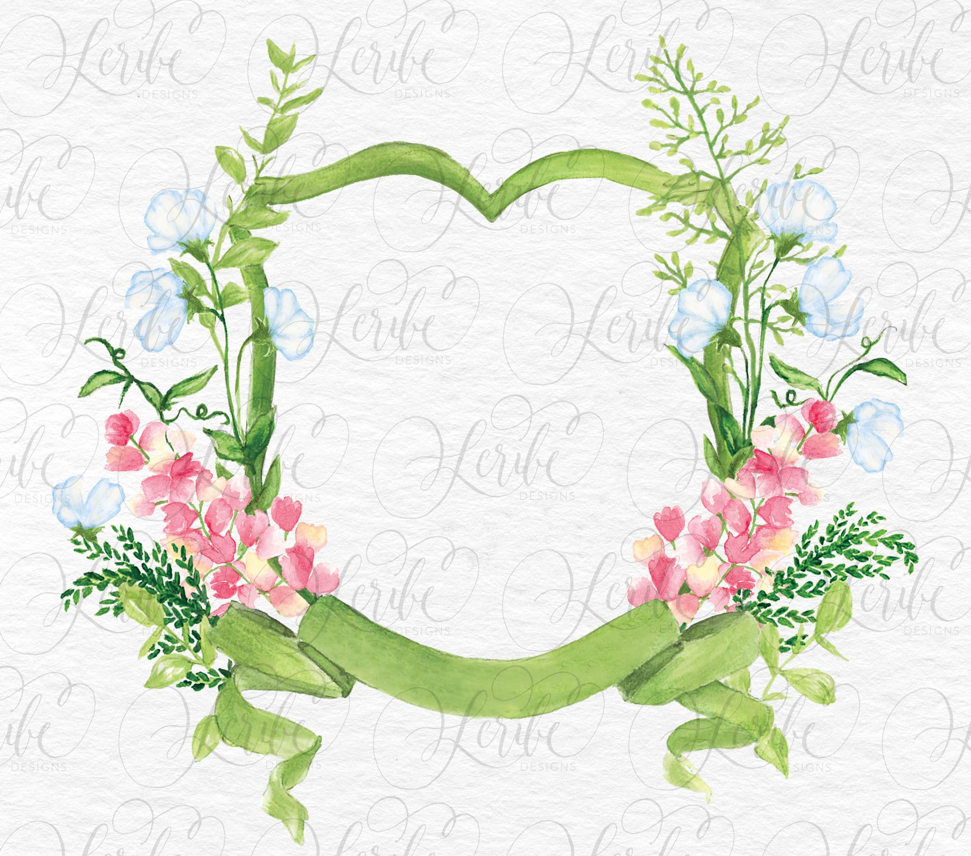 Watercolor Crest, Wedding, Floral Crest, Watercolor Flowers, PNG ...
